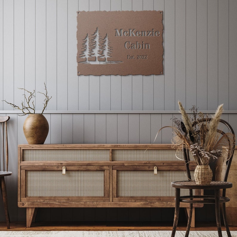 Personalized Metal Cabin Sign Mountain Home Metal Sign - Etsy