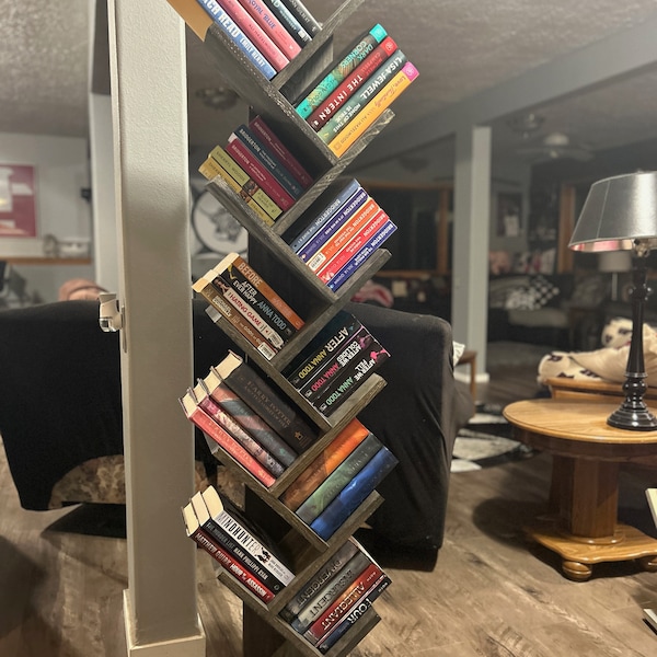 Free Standing Wooden Book Shelf - Etsy