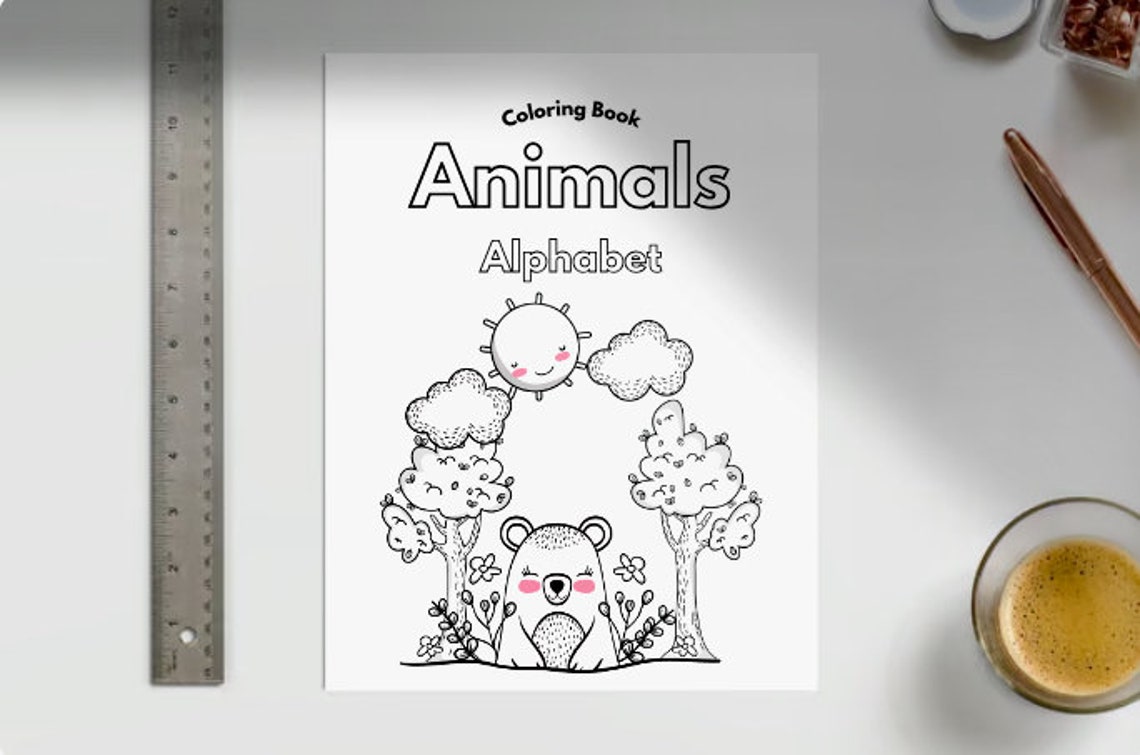 Printable Animal Alphabet Coloring Book Download - Etsy