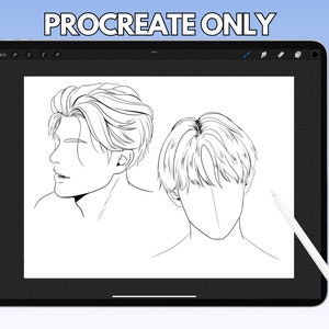 15 Bad Boy Anime Manga Hair Style Procreate Brushes - Etsy