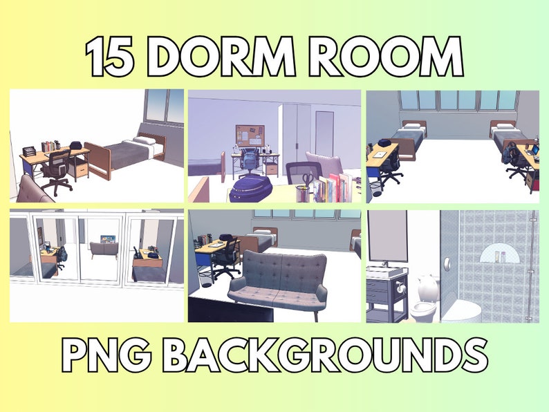 15 Dorm Room Backgrounds for Webtoon / Comic / Illustrations / HD / PNG ...