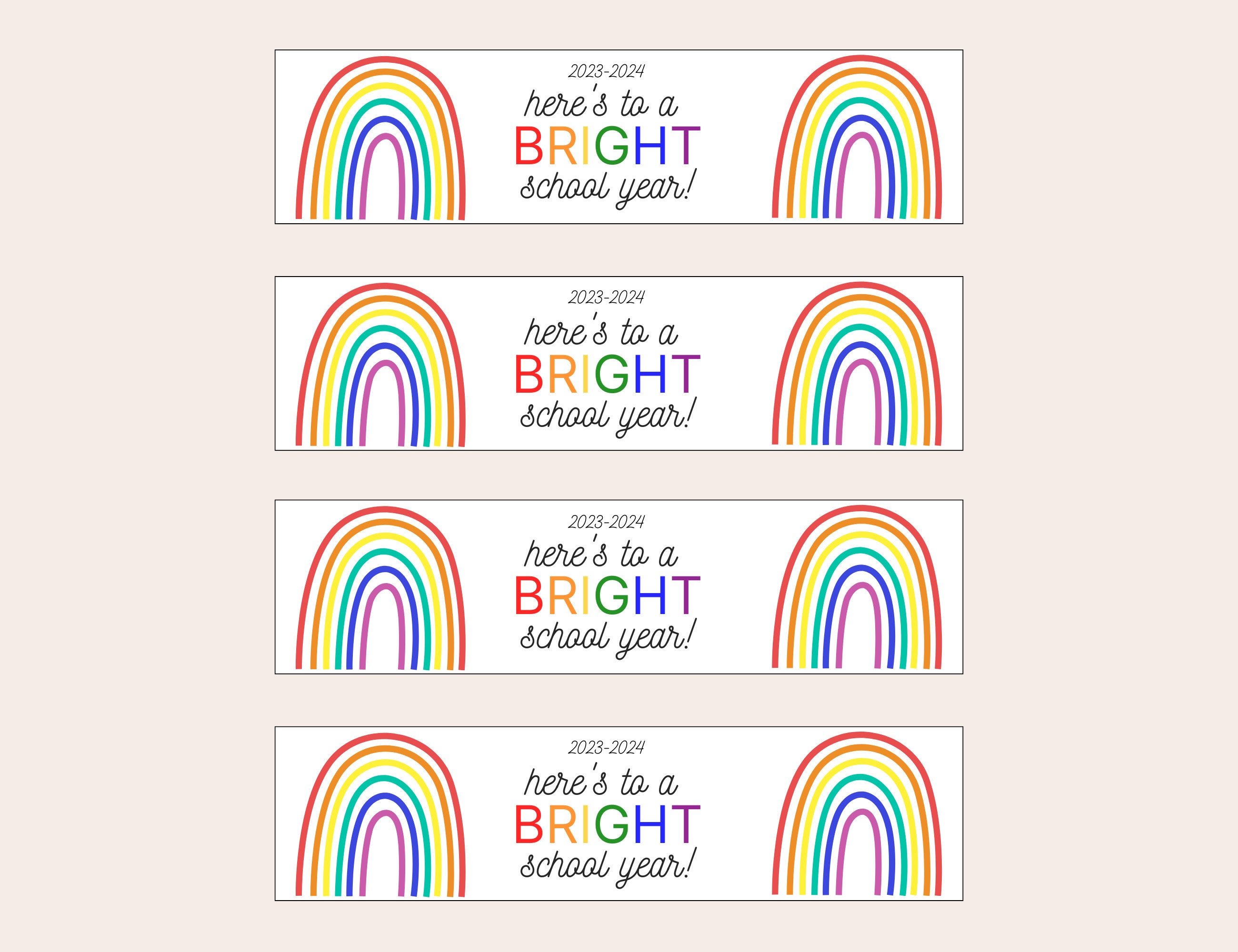 UPDATED Back to School Bookmarks, Bright School Year Ahead, First Day ...