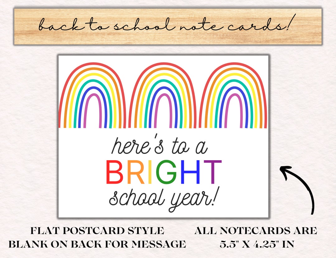 Back to School Teachers Card, Bright School Year Ahead, First Day of ...
