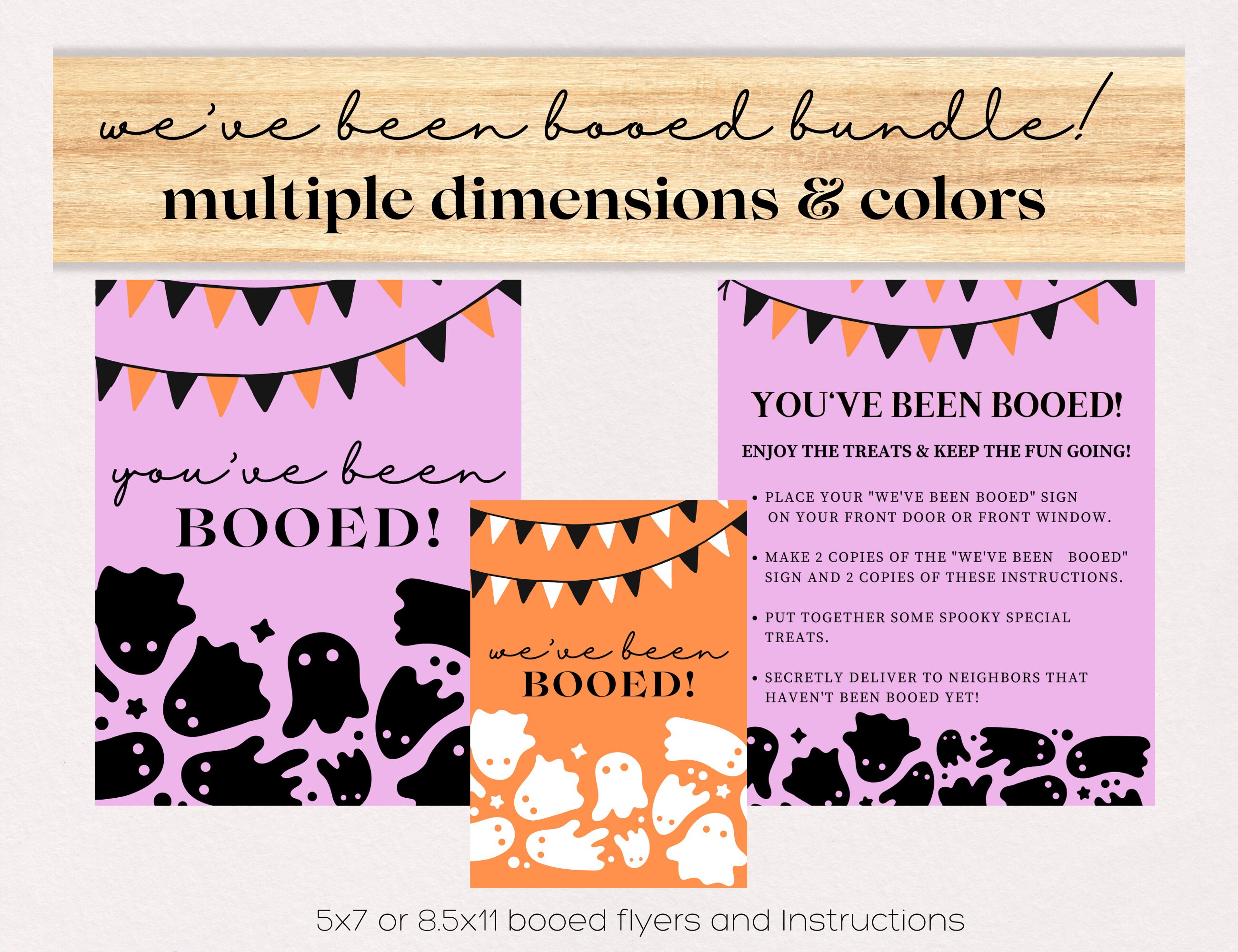You've Been Booed Printable Neighborhood Booed Bundle - Etsy