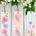 Watercolor Floral Bookmarks - Set of 3 - Handmade Flower Bookmarks ...