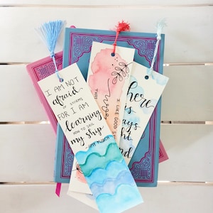 Little Women Quote Bookmarks - Set of 3 - Watercolor Literature Quotes ...