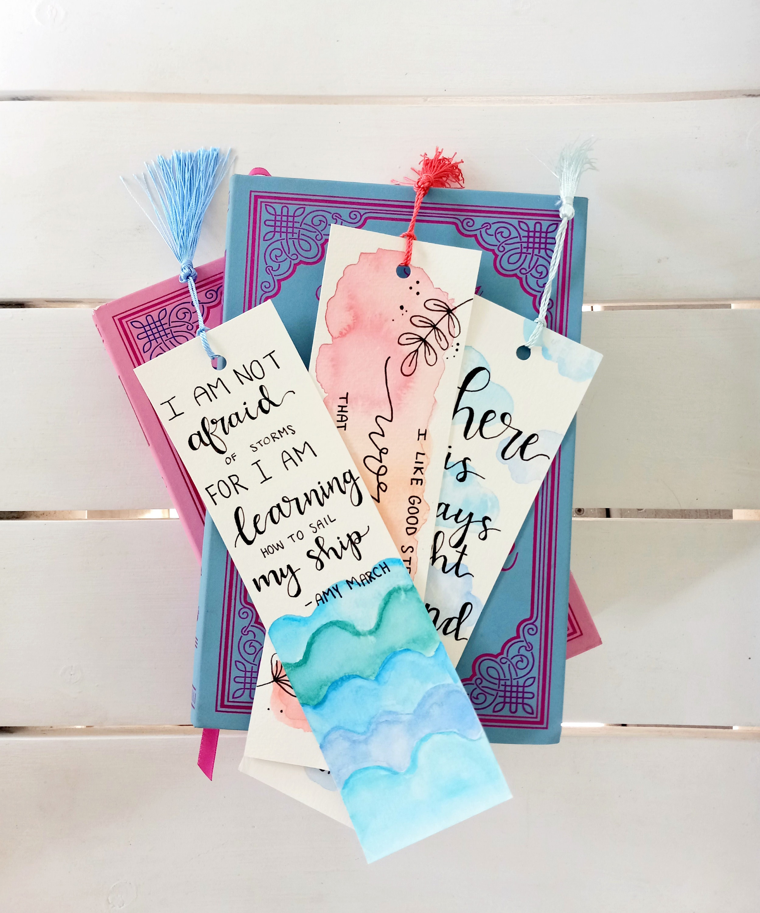 Little Women Quote Bookmarks - Set of 3 - Watercolor Literature Quotes ...