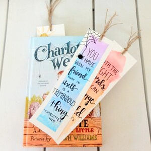 Charlotte's Web Bookmarks Set of 3 Literature Quotes - Etsy