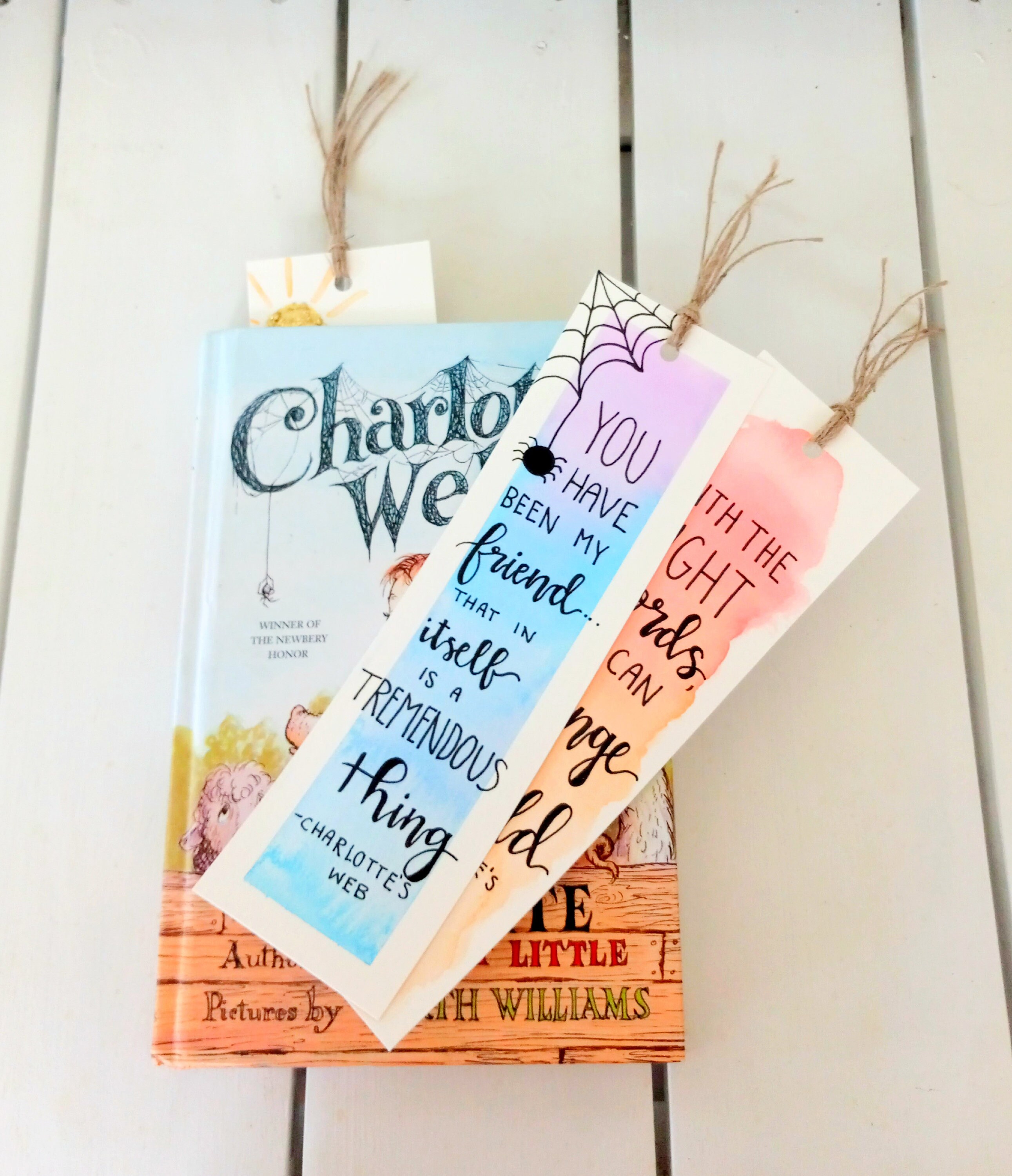 Charlotte's Web Bookmarks Set of 3 Literature Quotes - Etsy