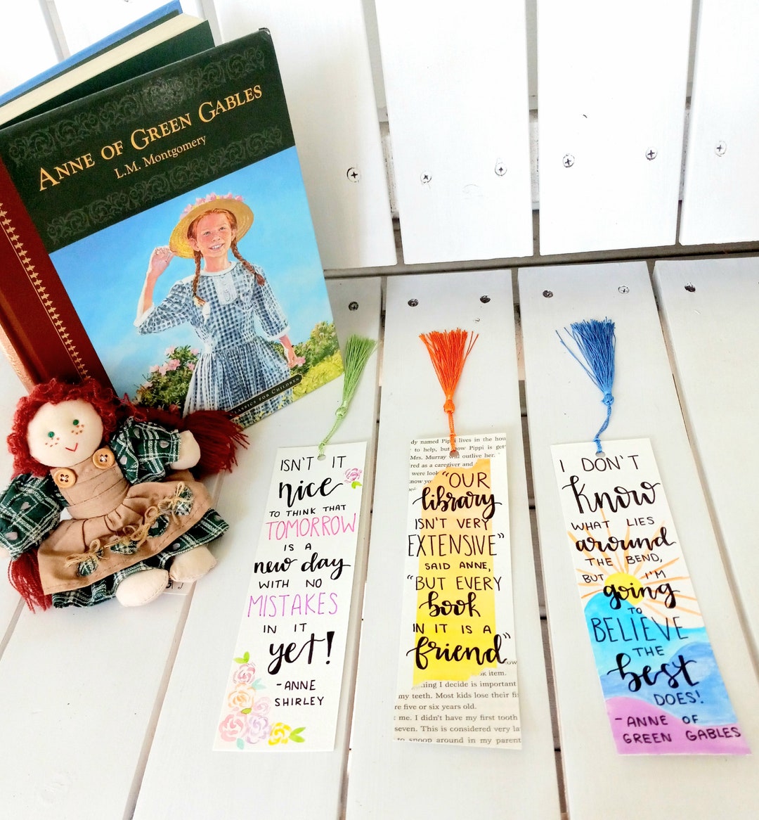 Anne of Green Gables Bookmarks-set of 3-anne Shirley Quotes-book Lovers ...
