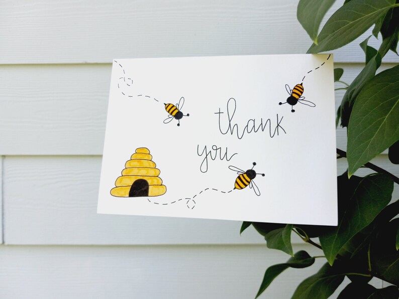 Handmade Bumble Bee Variety Note Cards - Set of 5 - Bee Lovers Pack ...