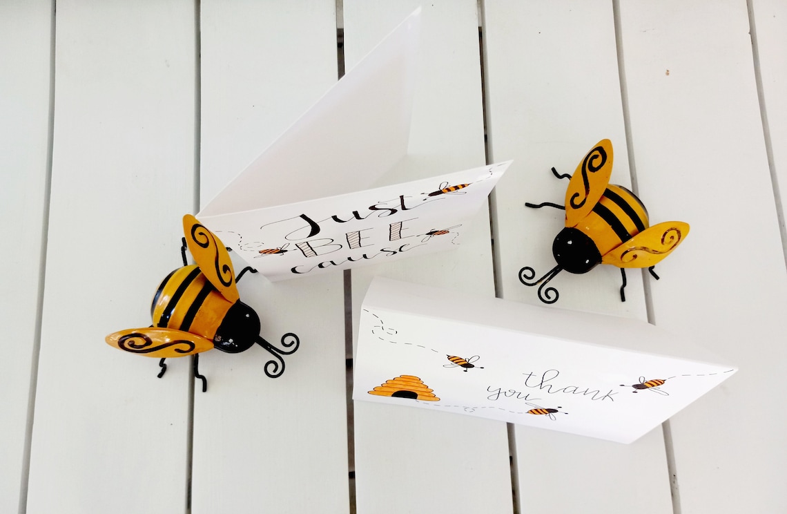 Handmade Bumble Bee Variety Note Cards Set of 5 Bee Lovers - Etsy