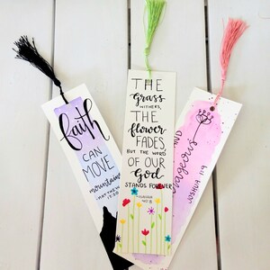 Bible Verse Bookmarks - Set of 3 - Floral Watercolor Bookmarks ...