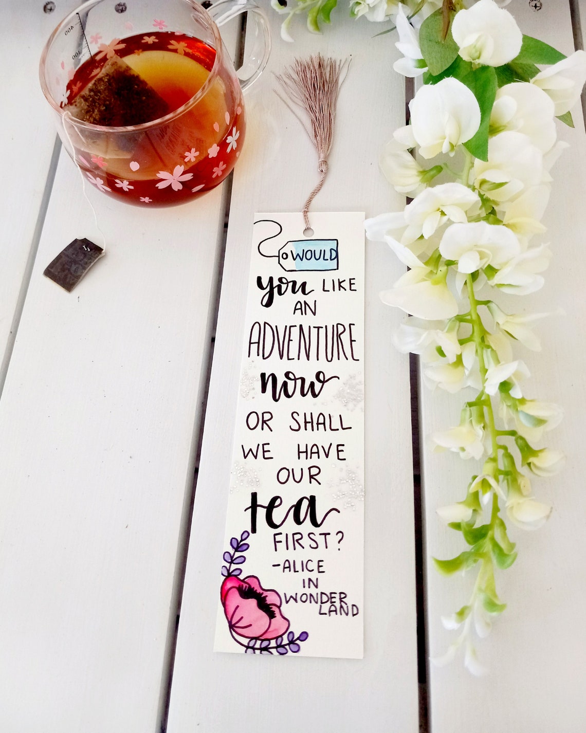 Tea Lovers Bookmarks-set of 3-watercolor Bookmarks-literature Tea ...