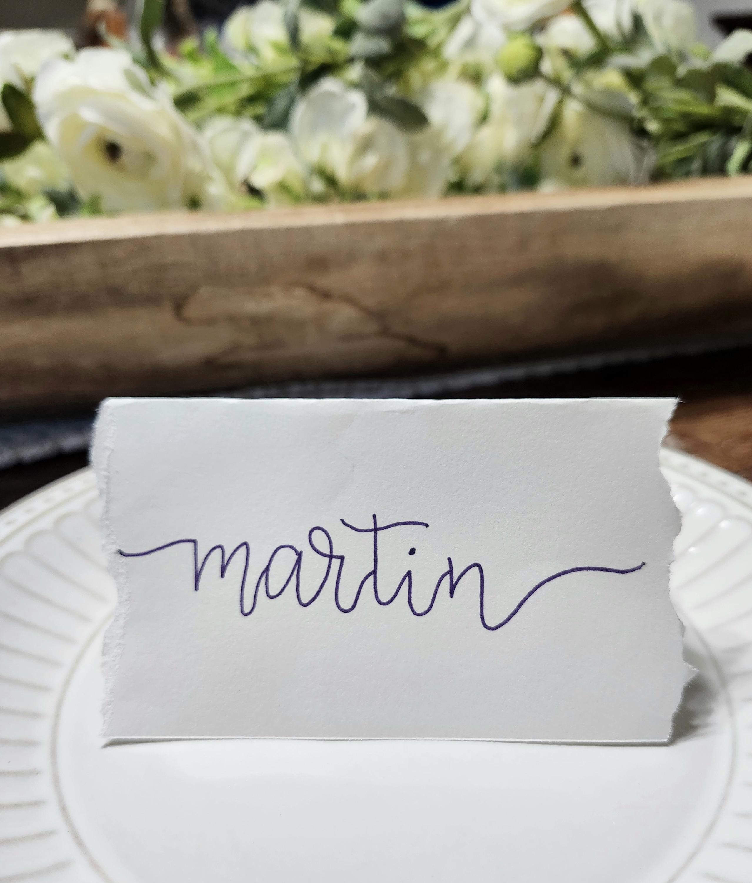 Wedding Name Cards Place Holders Special Event Custom Names Bridal ...
