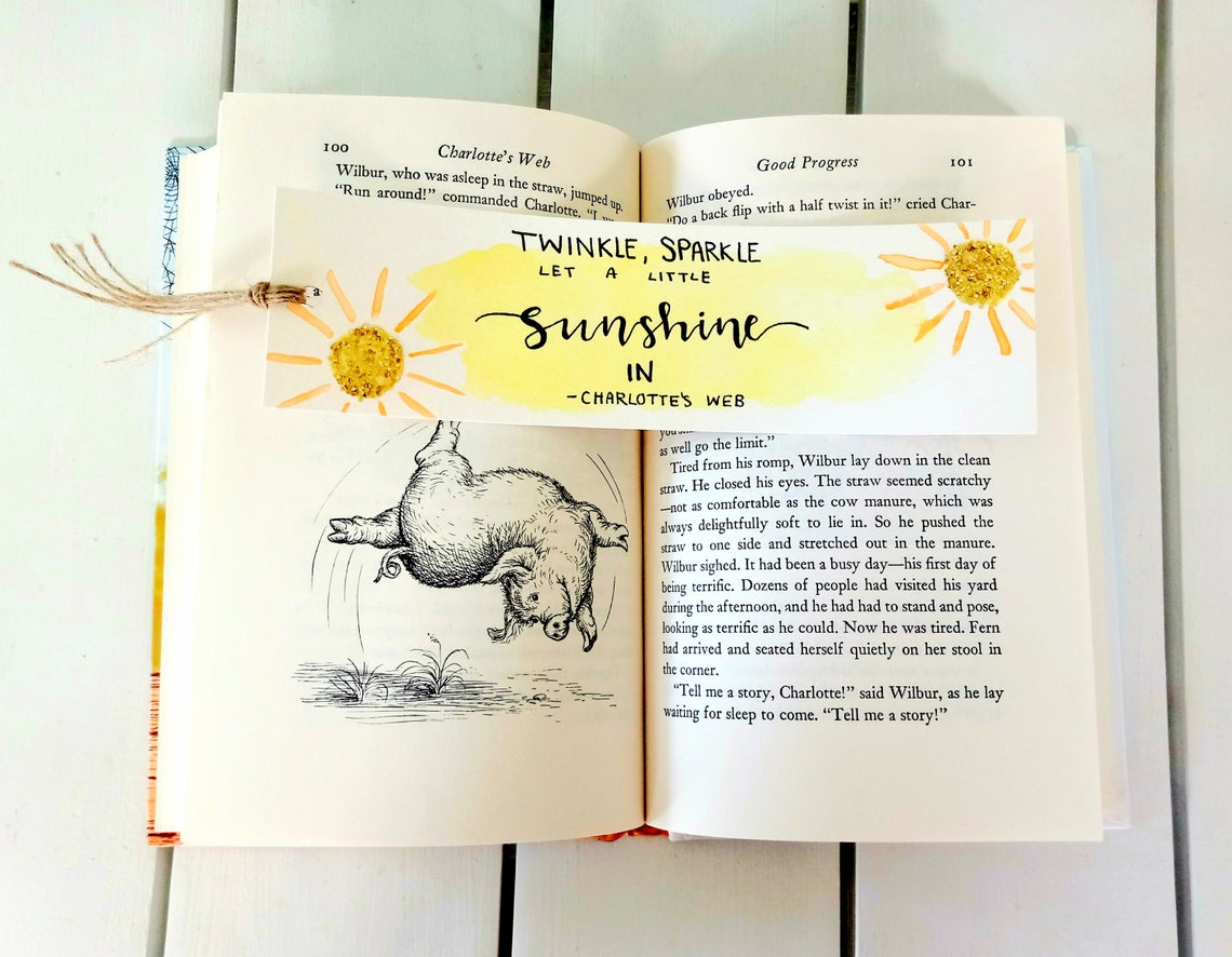 Charlotte's Web Bookmarks Set of 3 Literature Quotes - Etsy