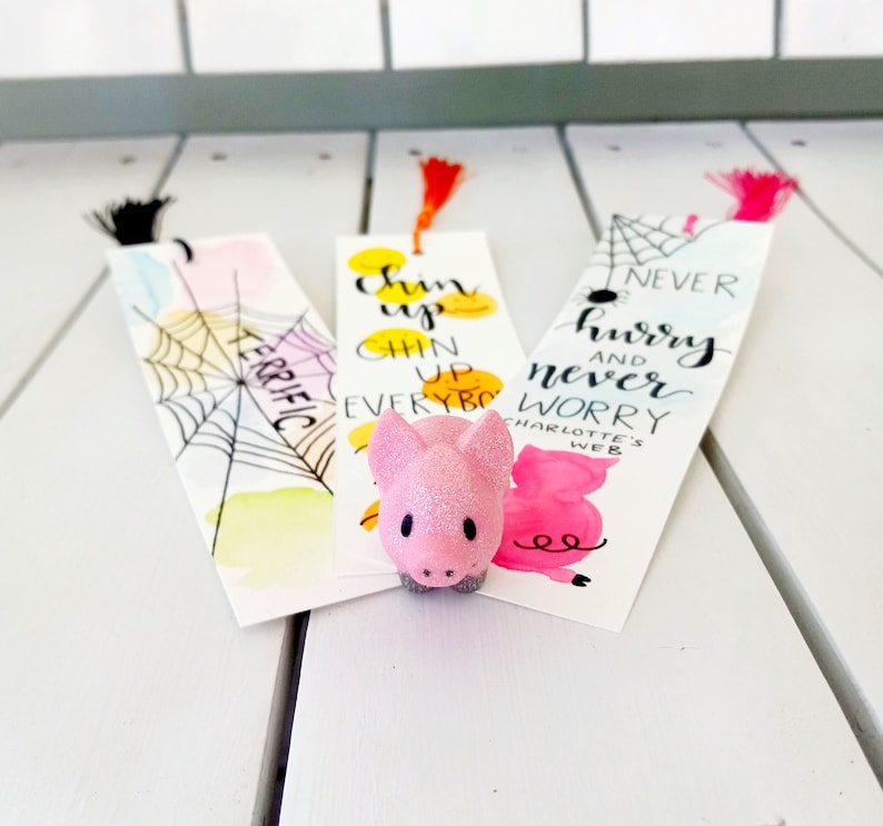 Charlotte's Web Bookmarks-set of 3-classic Quotes-book Lovers Gift-eb ...