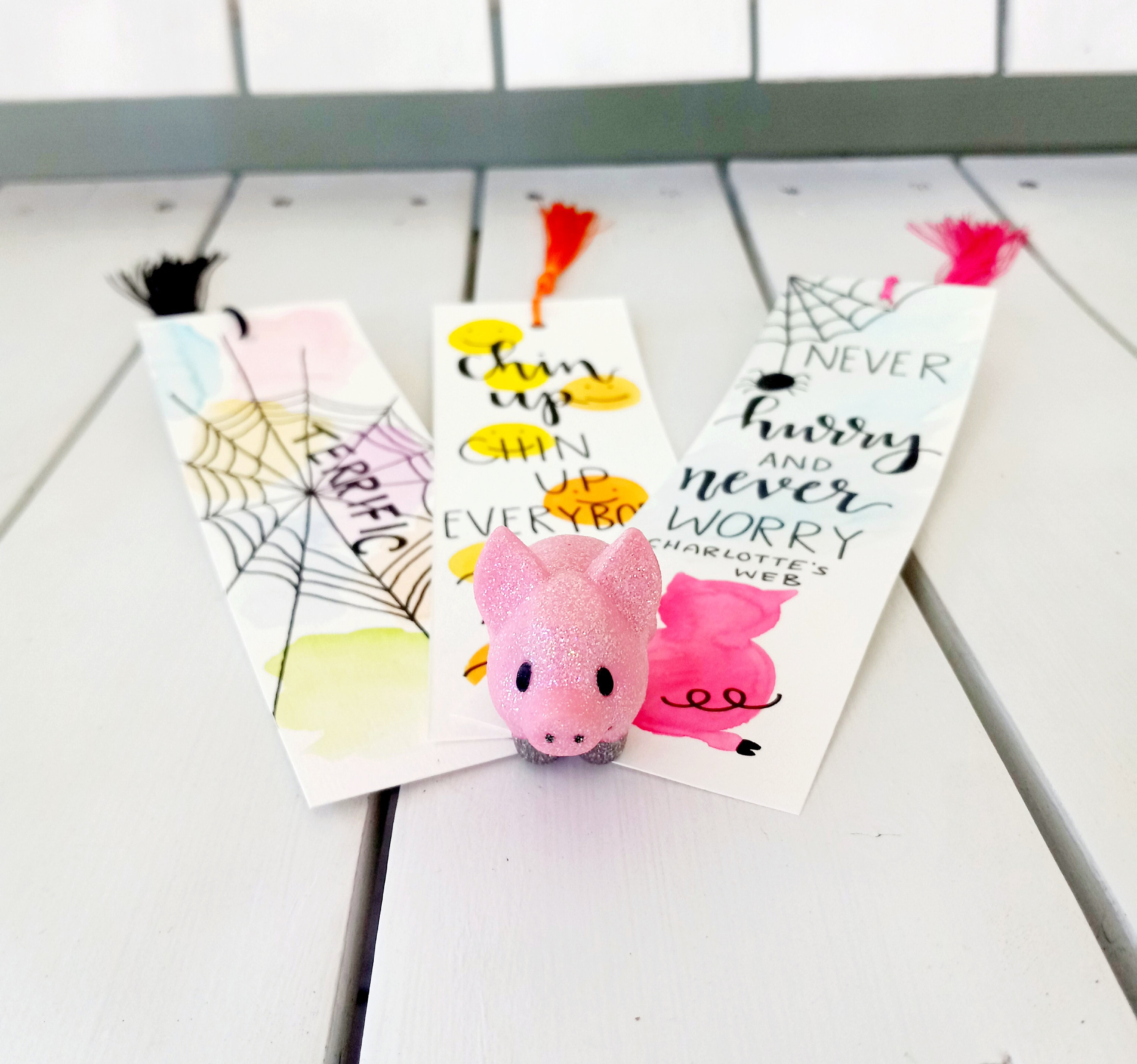 Charlotte's Web Bookmarks-set of 3-classic Quotes-book Lovers Gift-eb ...