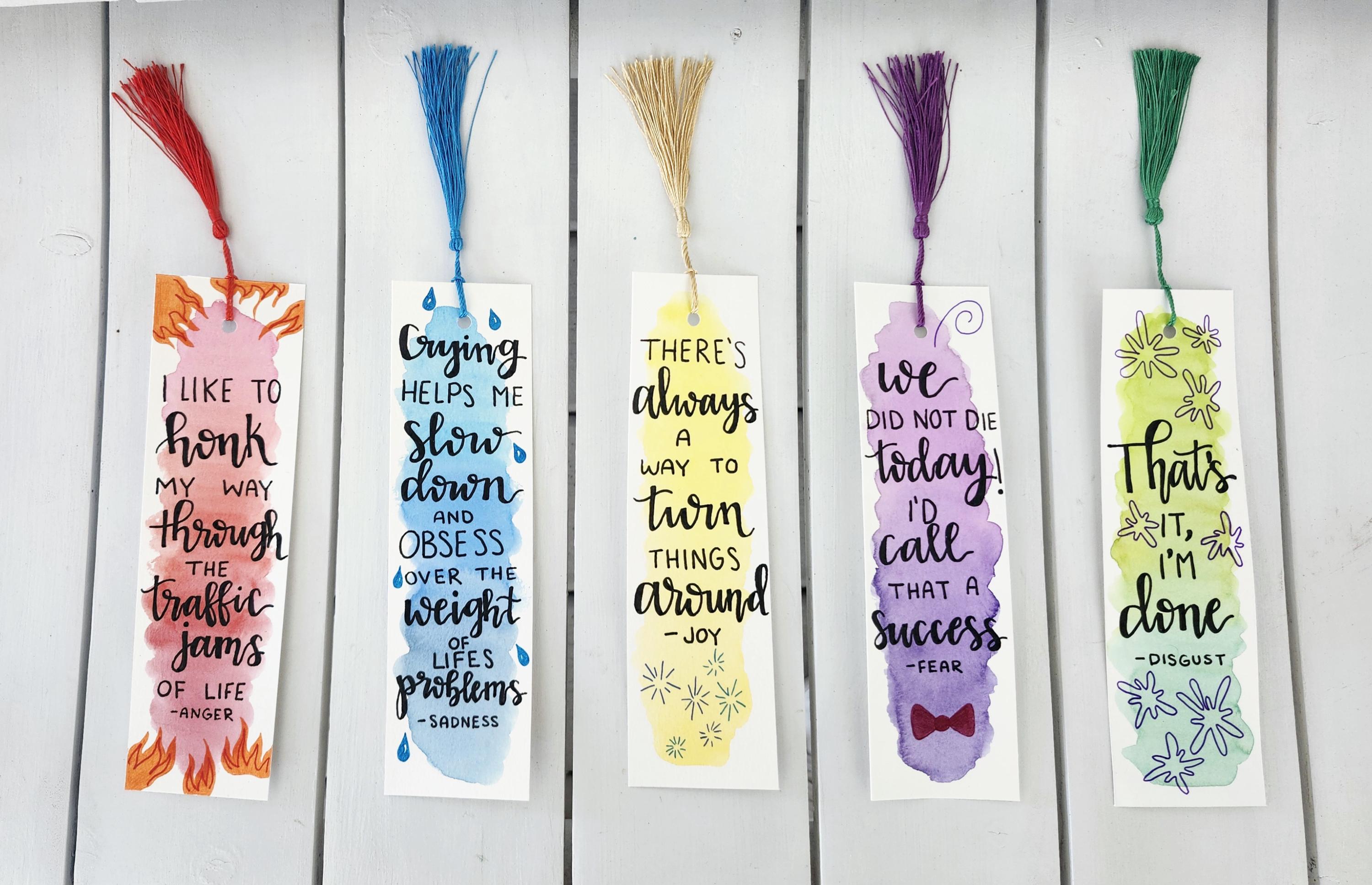 Emotion Movie Bookmarks - Set of 5 - Unique Book Lovers Gift - Joy ...