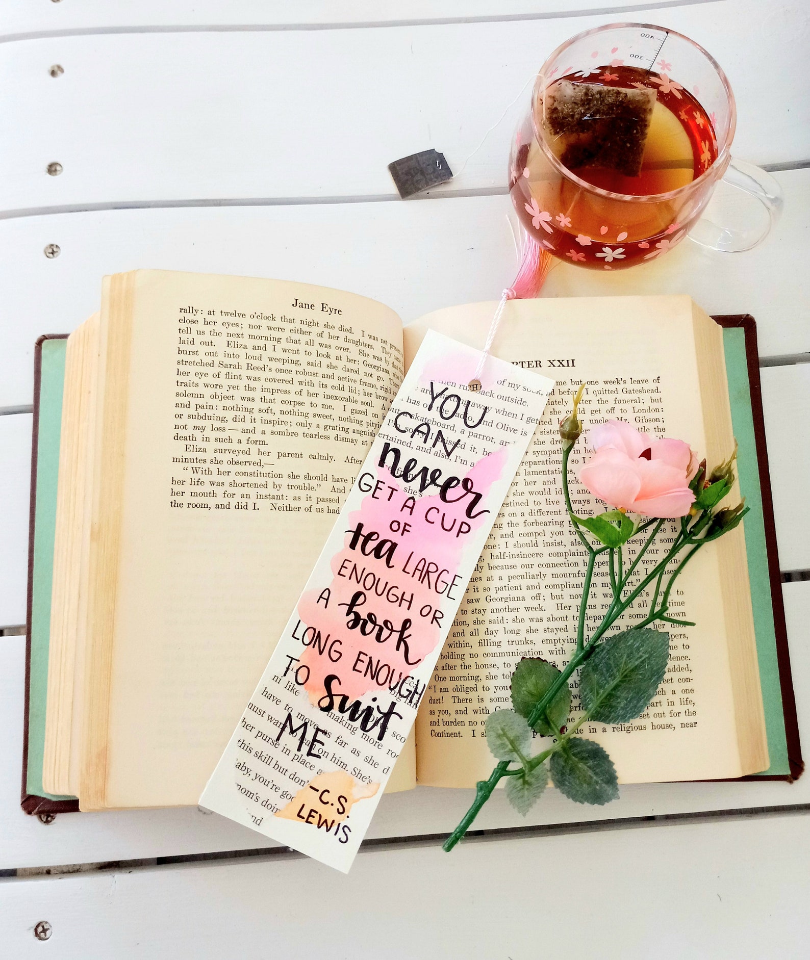 Tea Lovers Bookmarks-set of 3-watercolor Bookmarks-literature Tea ...