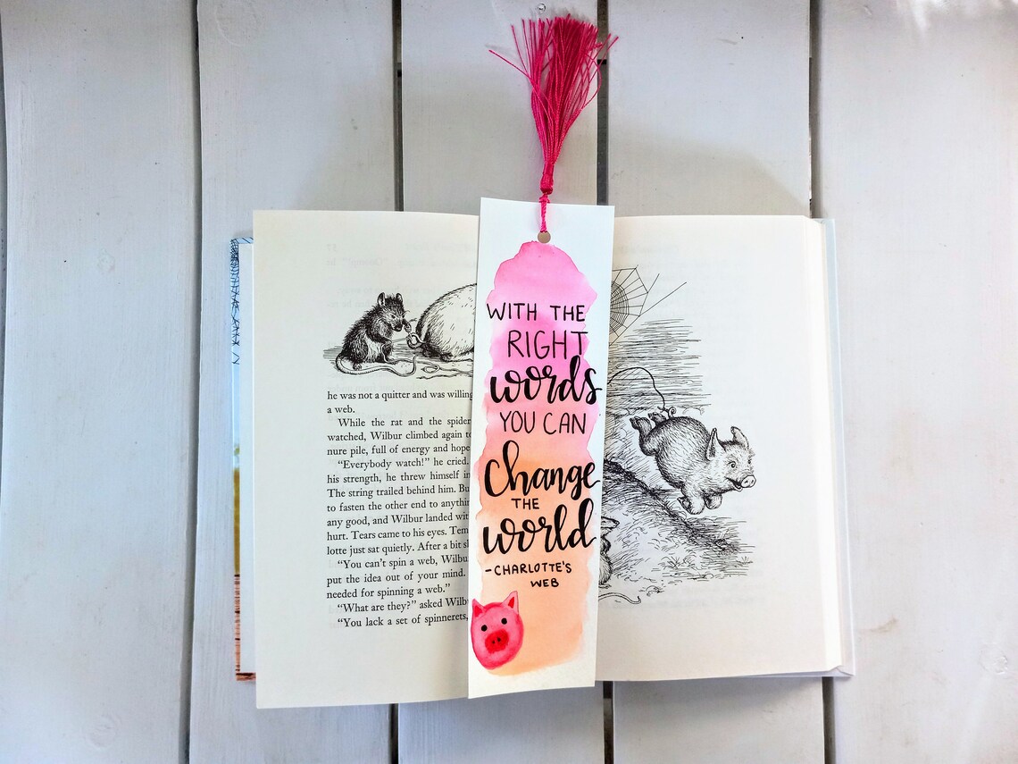 Charlotte's Web Bookmarks Set of 3 Literature Quotes Handmade ...
