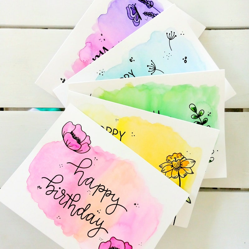 Watercolor Cards Handmade - Etsy