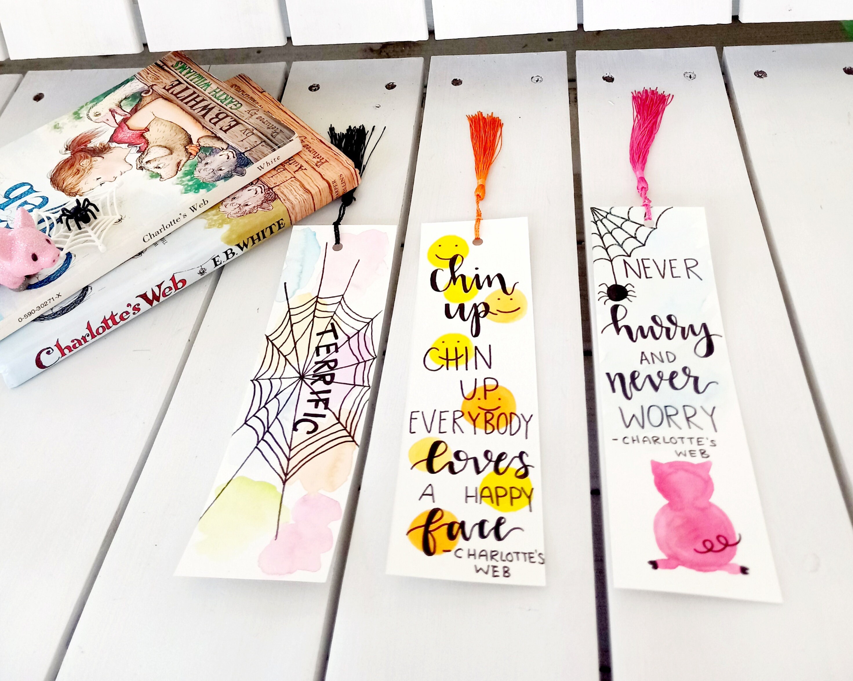 Charlotte's Web Bookmarks-set of 3-classic Quotes-book Lovers Gift-eb ...