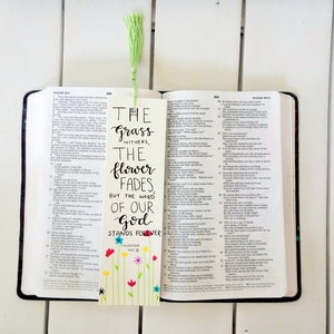 Bible Verse Bookmarks - Set of 3 - Floral Watercolor Bookmarks ...