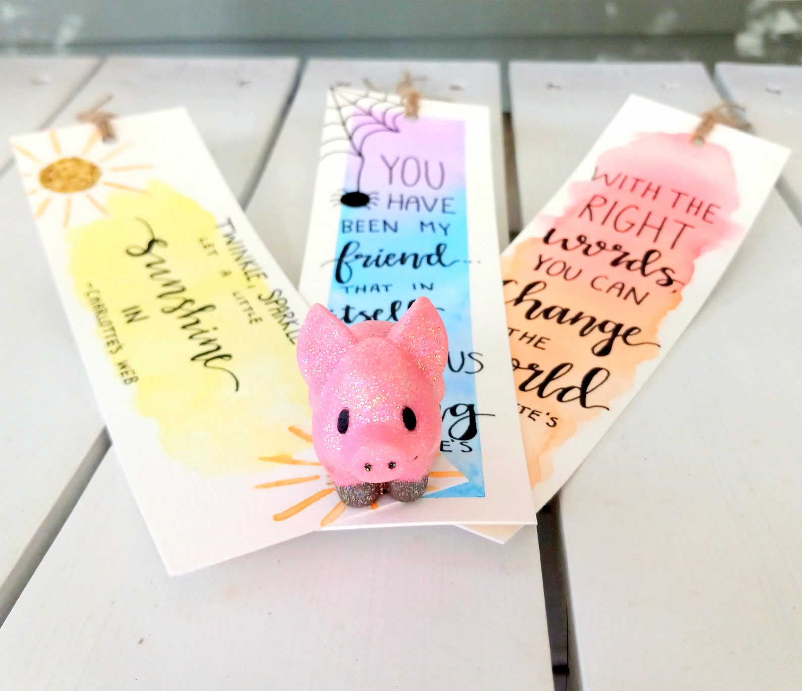 Charlotte's Web Bookmarks Set of 3 Literature Quotes - Etsy