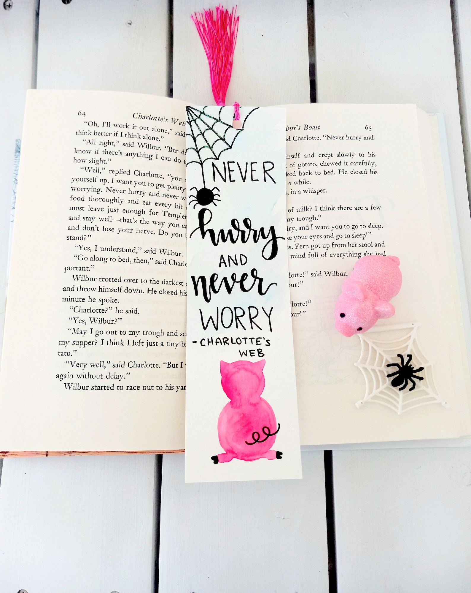 Charlotte's Web Bookmarks-set of 3-classic Quotes-book Lovers Gift-eb ...