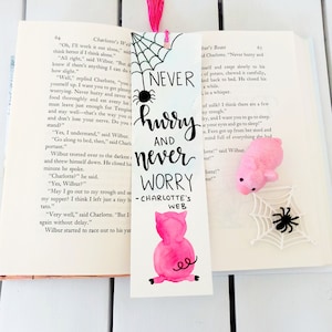 Charlotte's Web Bookmarks-set of 3-classic Quotes-book Lovers Gift-eb ...