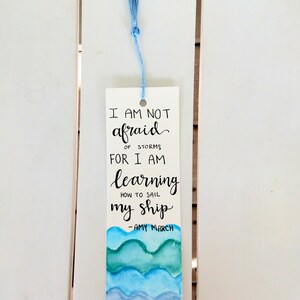 Little Women Quote Bookmarks - Set of 3 - Watercolor Literature Quotes ...