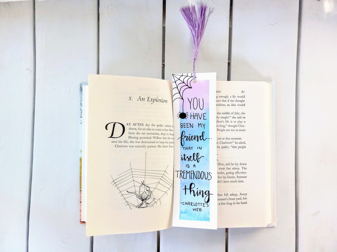 Charlotte's Web Bookmarks Set of 3 Literature Quotes Handmade ...