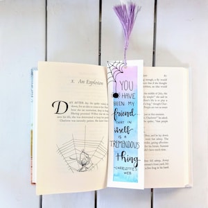 Charlotte's Web Bookmarks - Set of 3 - Literature Quotes - Handmade ...