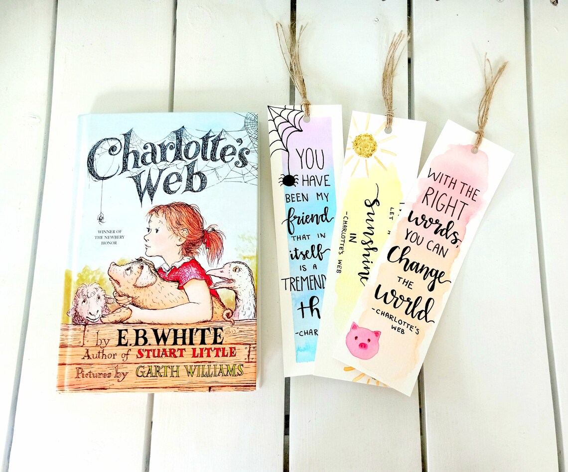 Charlotte's Web Bookmarks Set of 3 Literature Quotes - Etsy