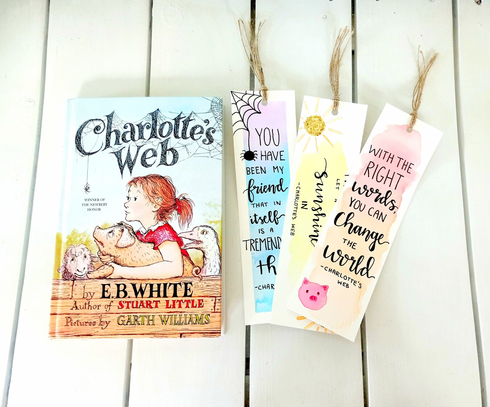 Charlotte's Web Bookmarks Set of 3 Literature Quotes - Etsy