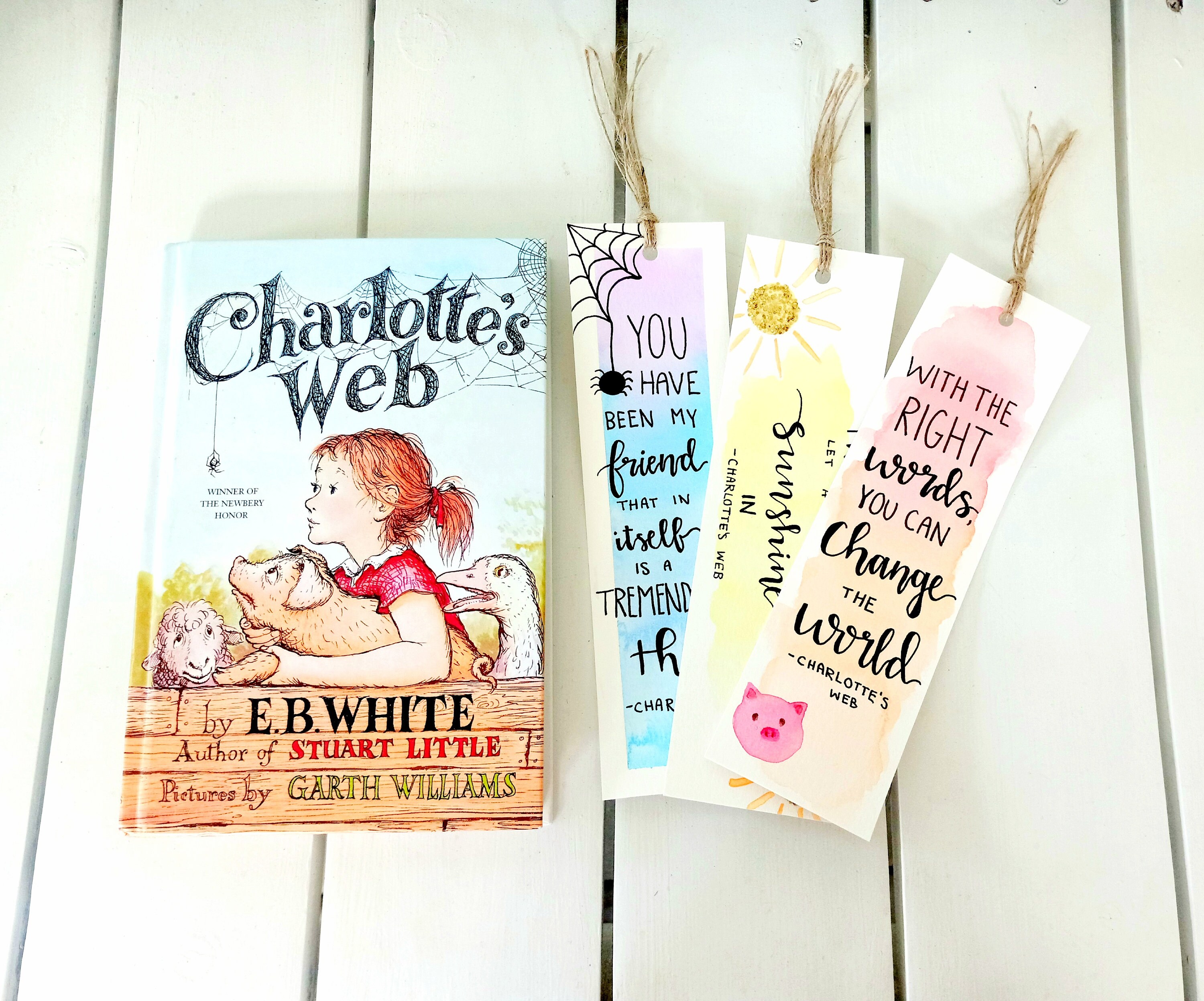 Charlotte's Web Bookmarks Set of 3 Literature Quotes - Etsy