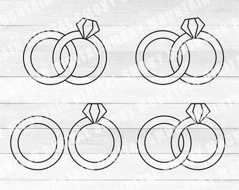 Wedding Rings SVG, Rings PNG, Instant Download - Etsy