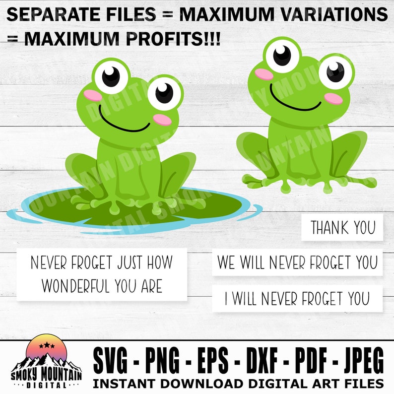 FROGET - Instant Digital Download - Svg, Png, Eps, Dxf, Pdf & Jpeg ...