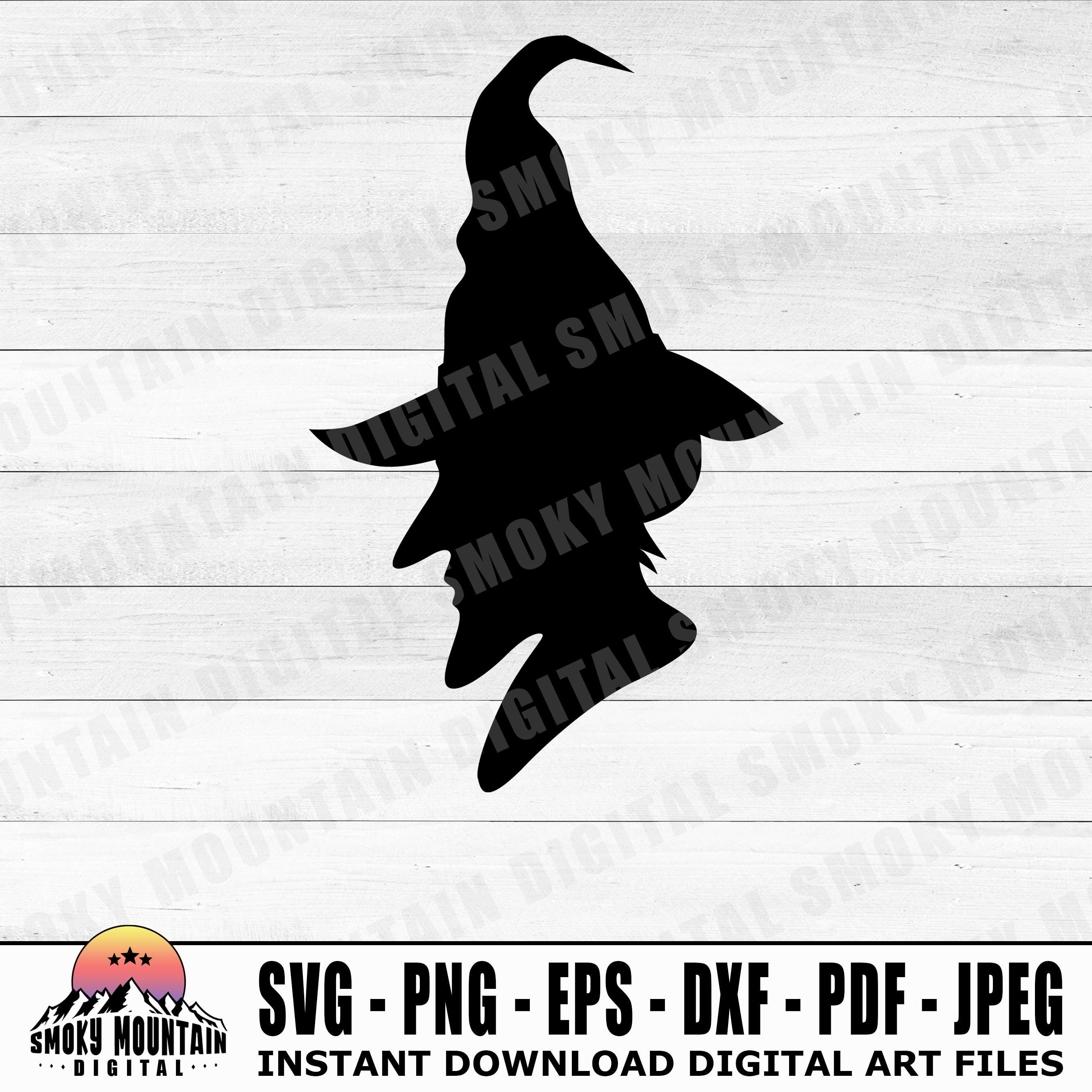 Witches Head Silhouette - Instant Digital Download - Svg, Png, Eps, Dxf ...