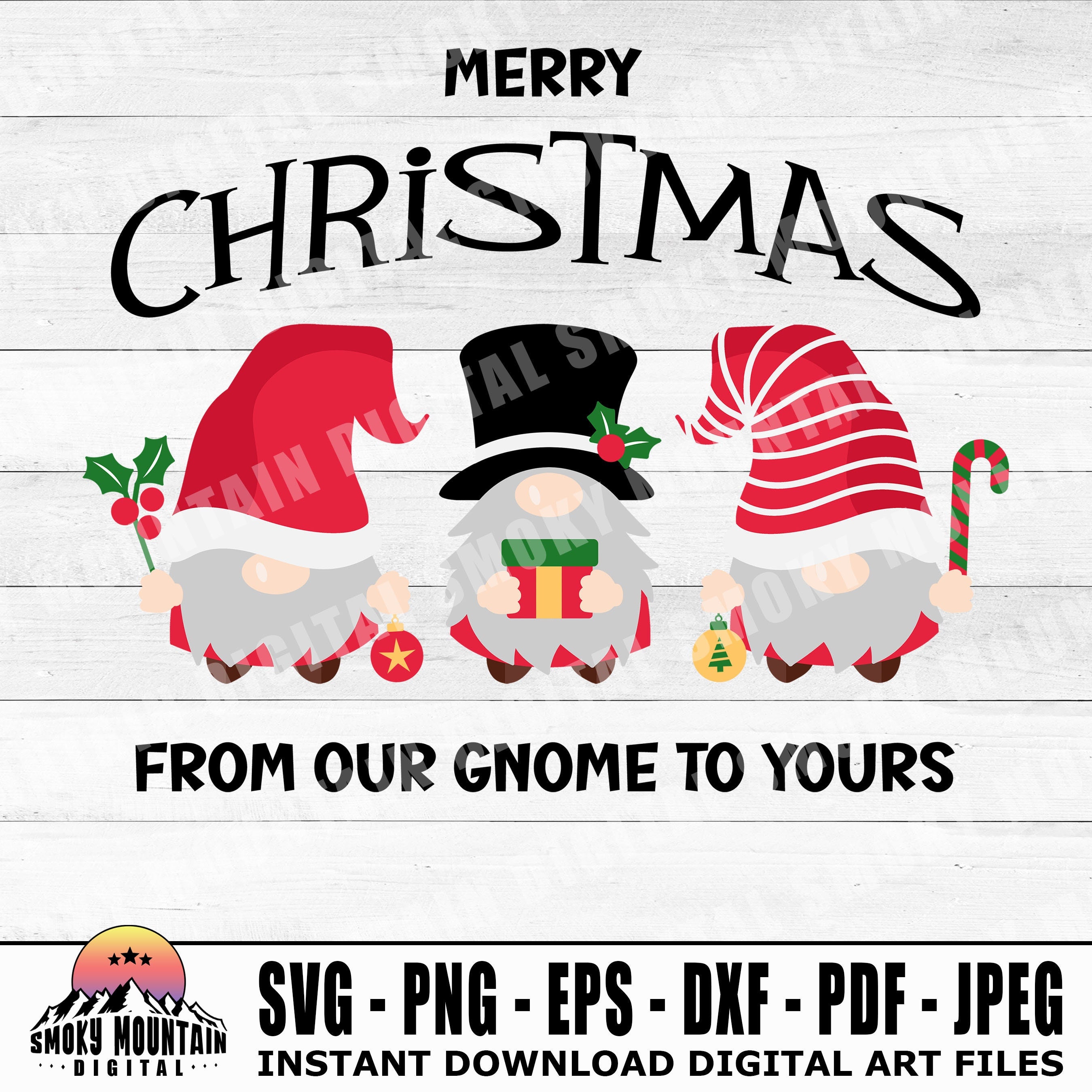 Merry Christmas Gnomes PNG Digital Instant Digital Download Svg, Png ...