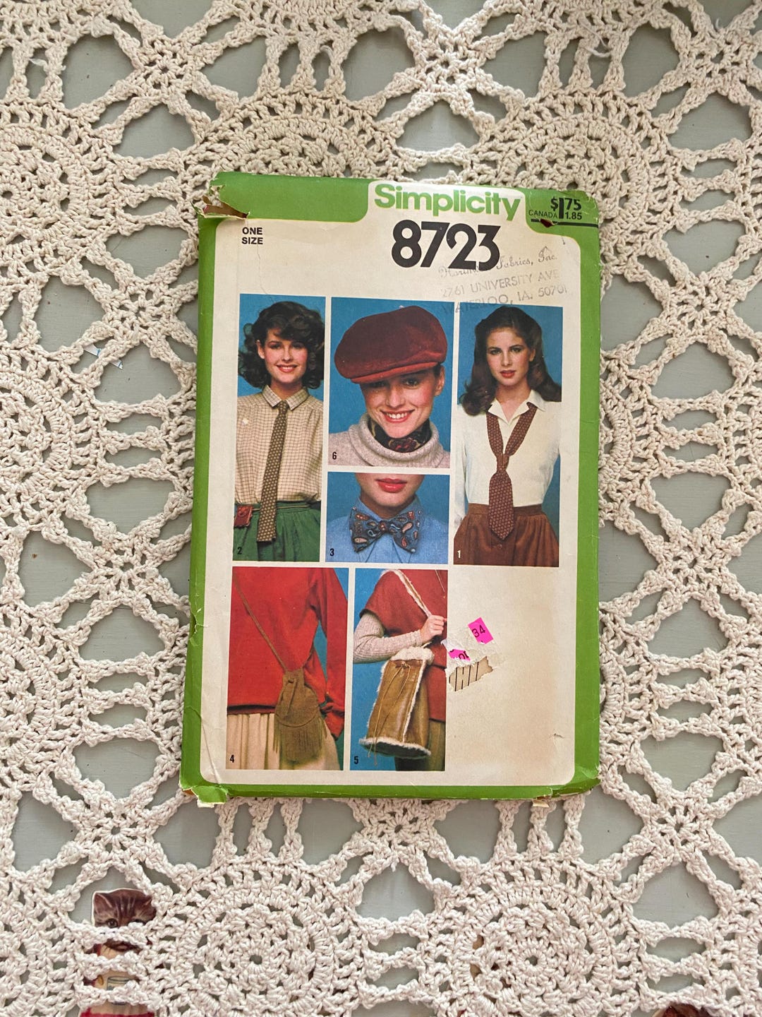 Simplicity Pattern #8723 (1978) Ties, Bags, Hat and Bow Tie UNCUT - Etsy
