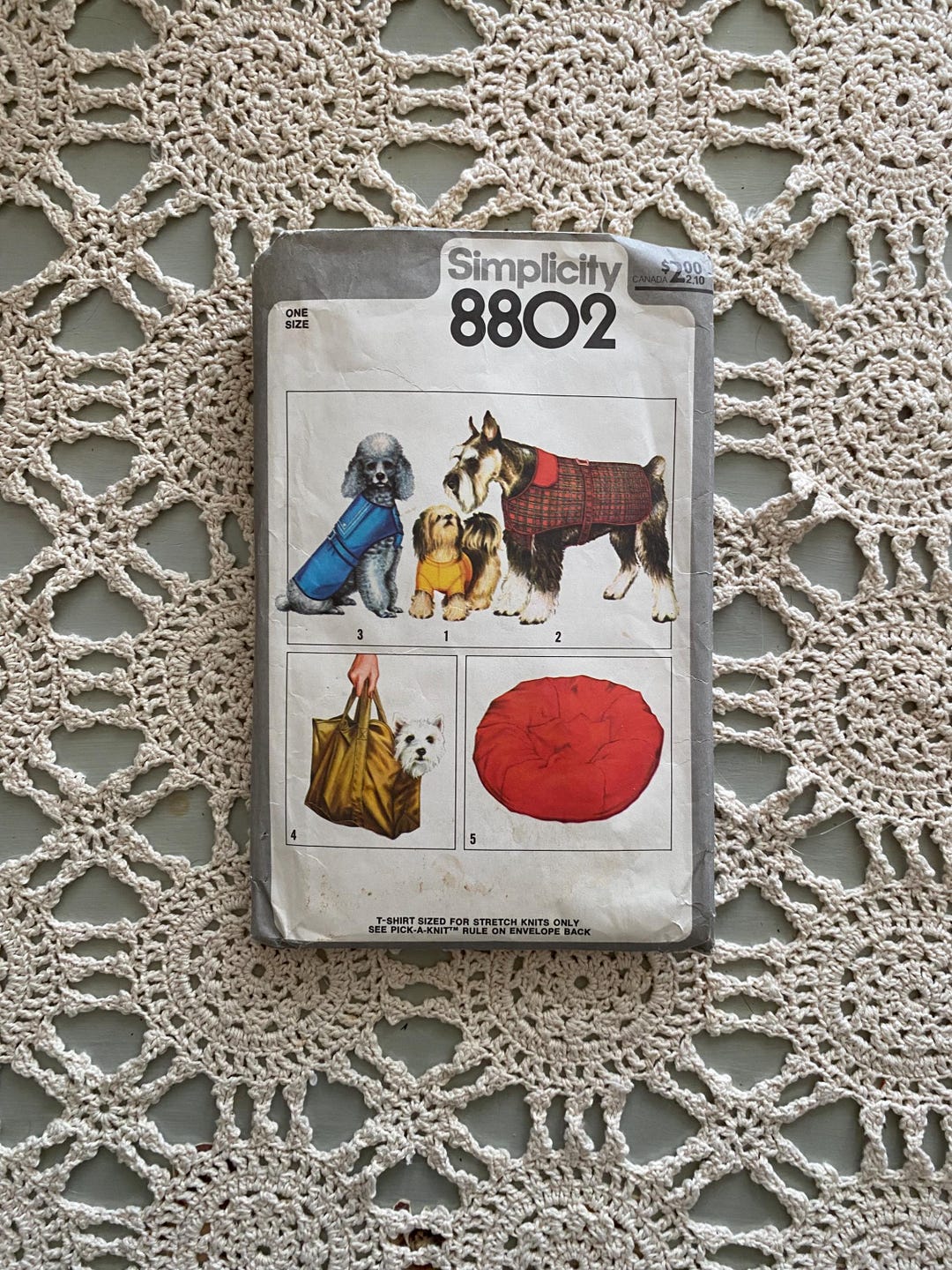 Simplicity Pattern #8802 (1978) Set of Dog Accessories UNCUT - Etsy