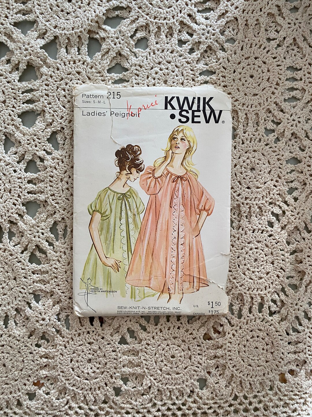 Kwik Sew Pattern 215 1969 Ladies' Peignoir UNCUT - Etsy