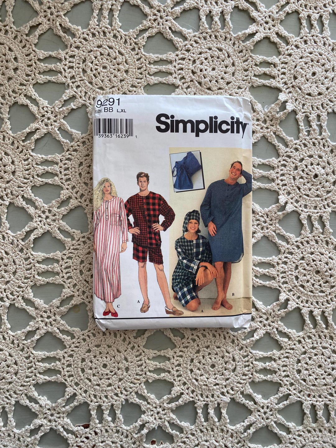 Simplicity Pattern #9291 (1994) Misses, Men's and Teens' Sleepwear ...