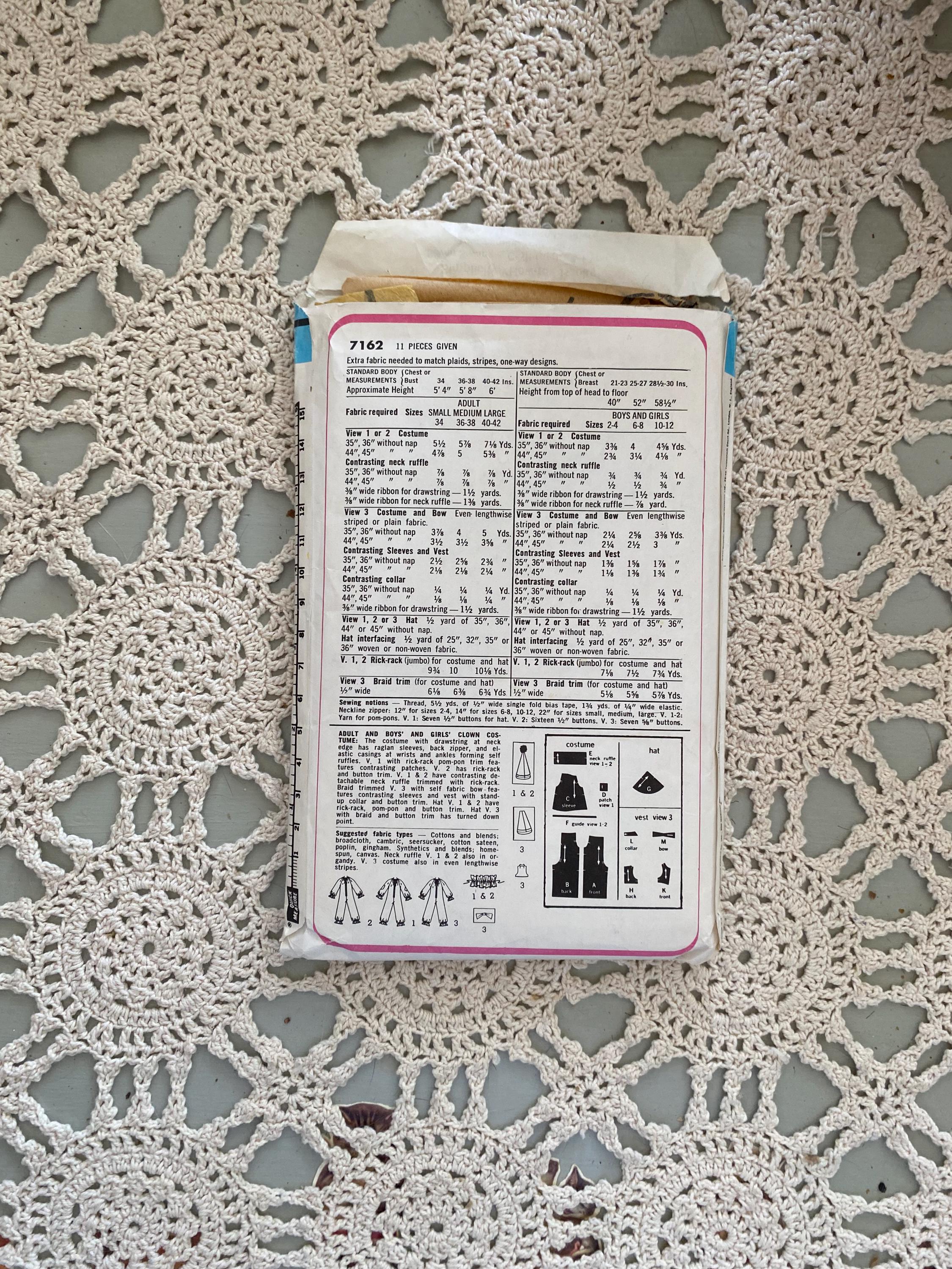 Simplicity Pattern #7162 (1975) Clown Costume UNCUT - Etsy