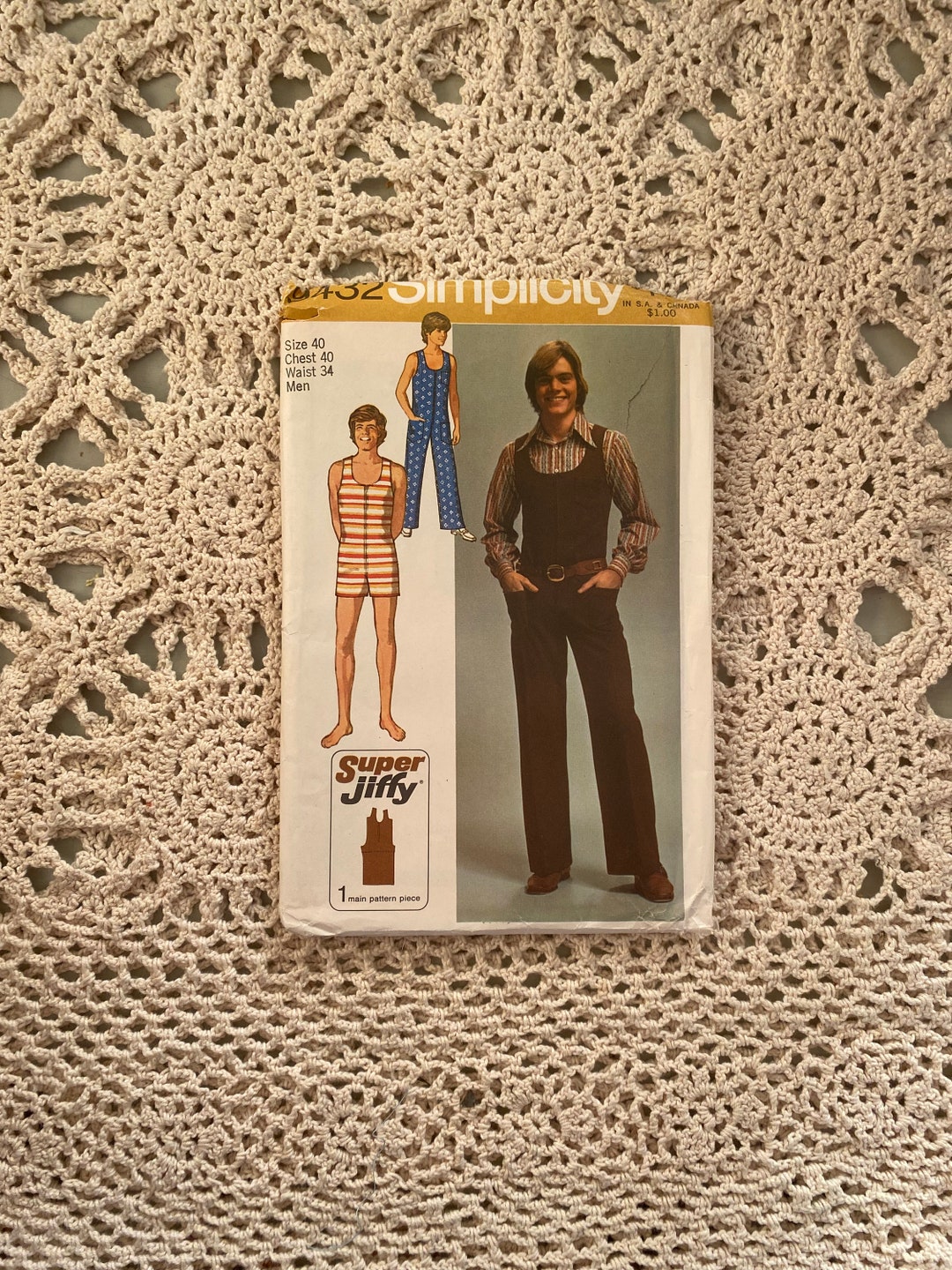 Simplicity Pattern #9432 (1971) Simple-to-sew Teen Boys' and Men's ...