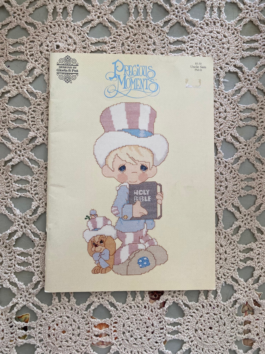 Precious Moments Uncle Sam Cross Stitch Pattern Book PM-15 (1987) - Etsy