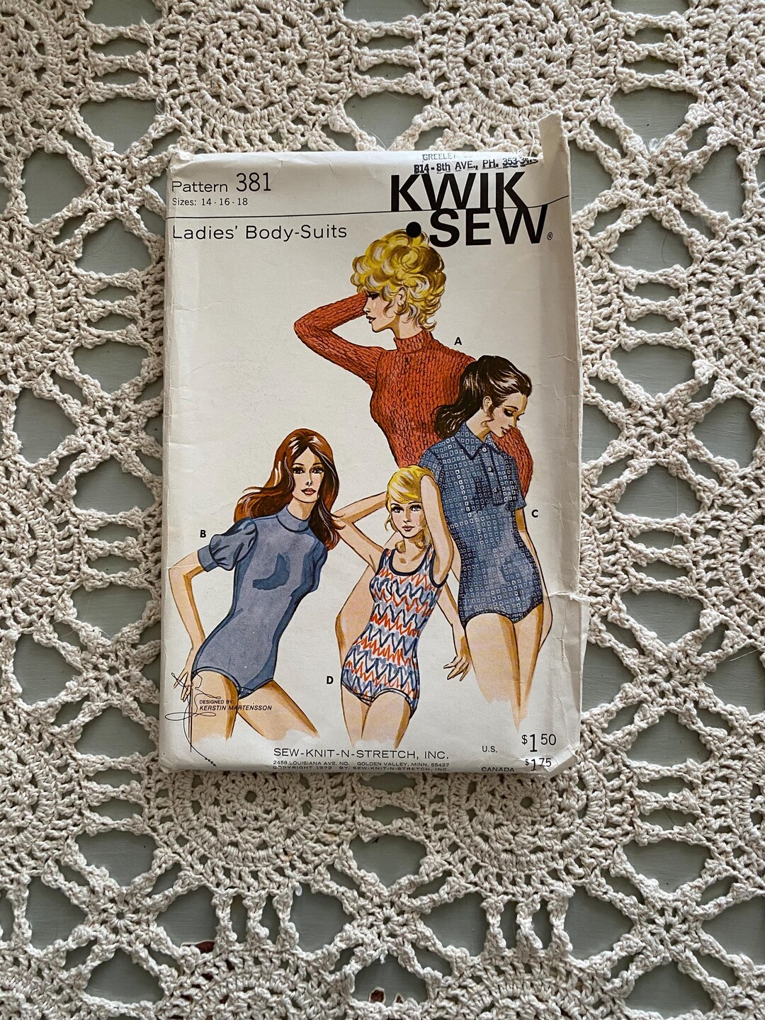 Kwik Sew Pattern #381 (1972) Ladies' Body-suits UNCUT - Etsy
