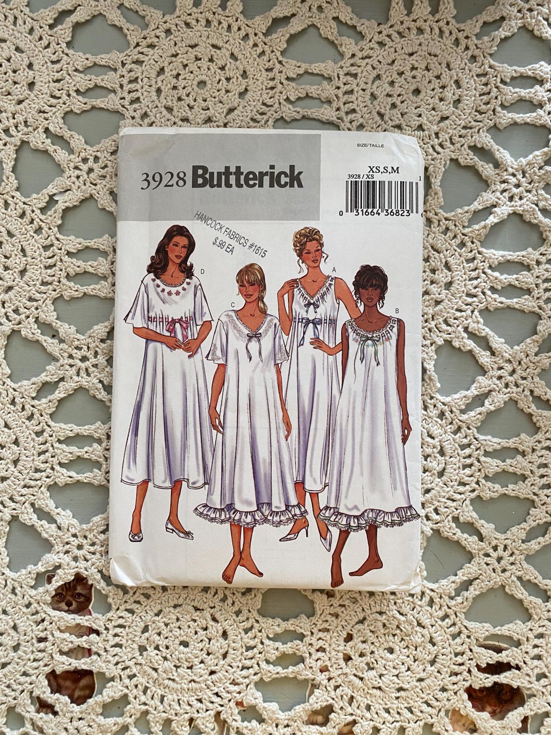 Butterick Pattern #3928 (2003) Misses/misses Petite Nightgown UNCUT - Etsy
